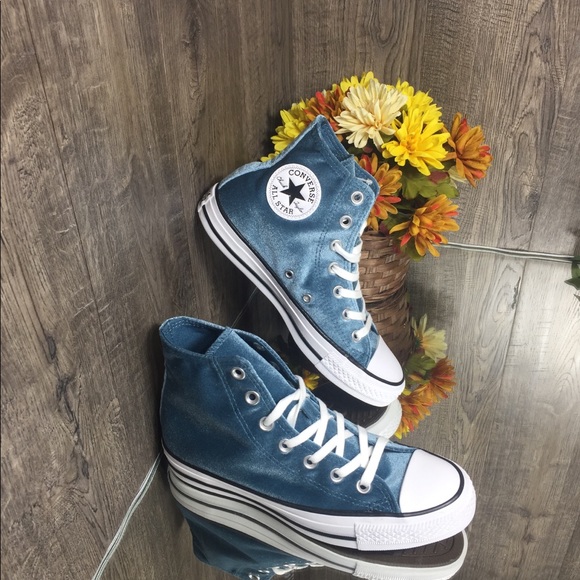 Converse | Shoes | Converse Ctas Hi Velvet Teal W Authentic | Poshmark